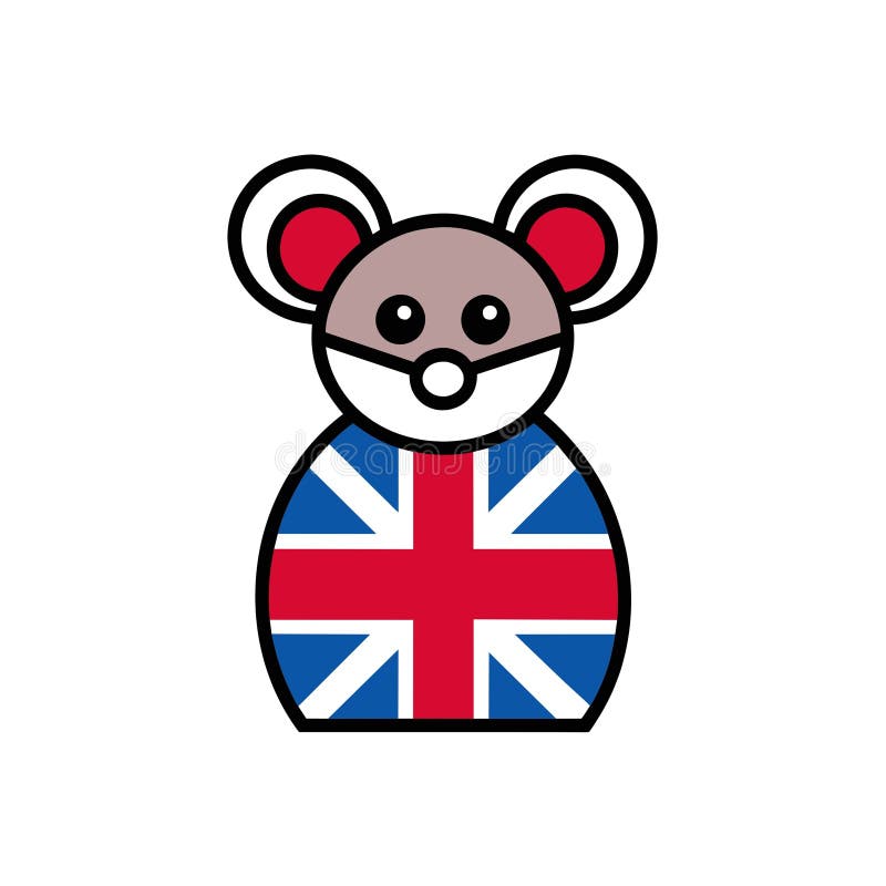 British Mouse Looks Icon Vector Illustration Stock Vector ...