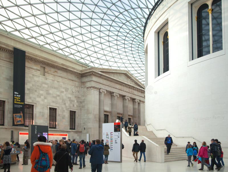 British Museum. Interior of Main Hall with Library in an Inner Yard ...