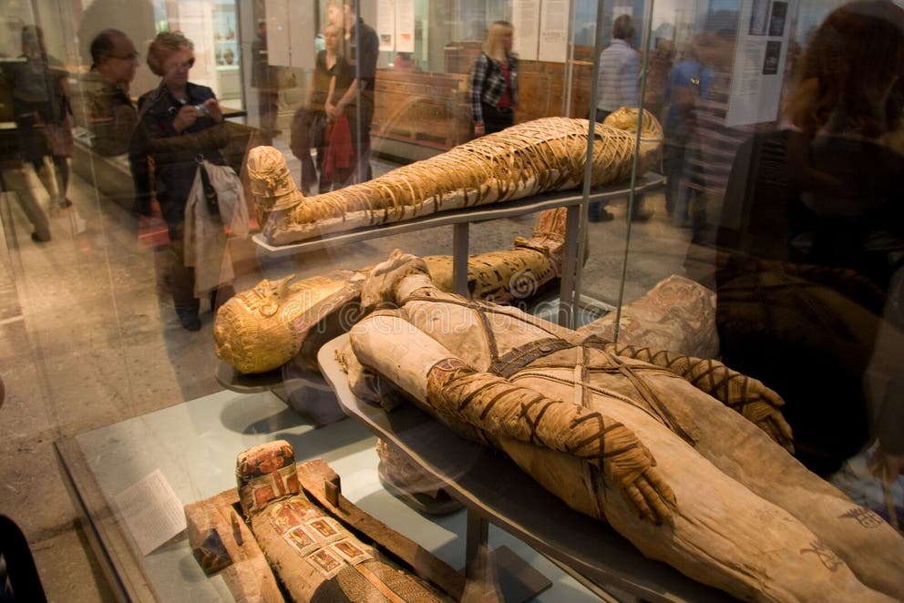 British Museum-mummies editorial stock photo. Image of england - 25590803