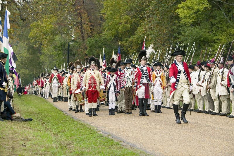 The British March To Surrender Field Editorial Photography - Image of ...