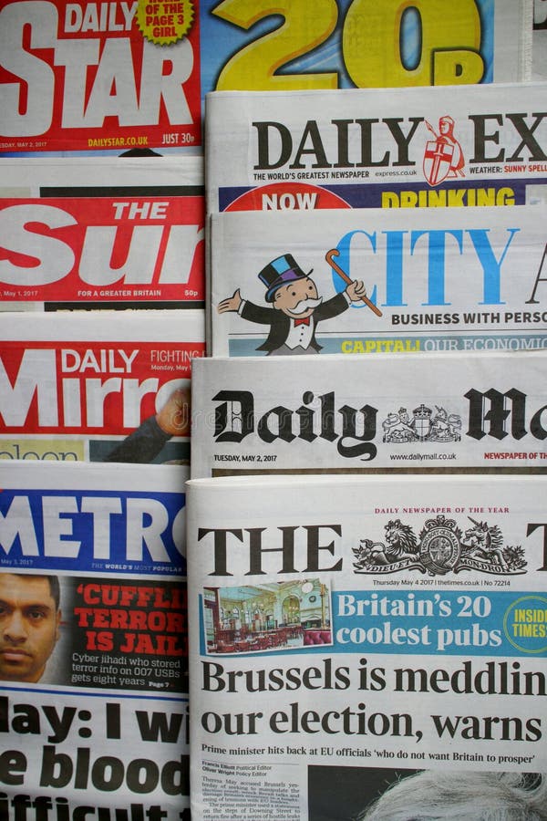 British Newspapers editorial image. Image of journalism - 92028235