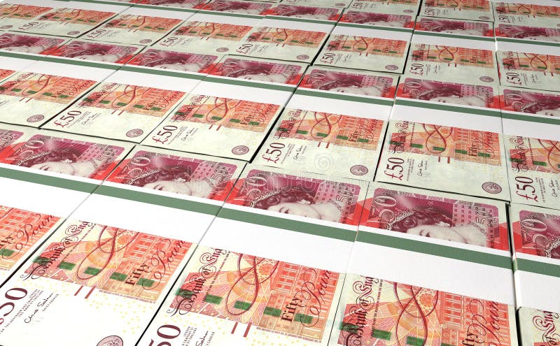 British One Hundred Pound Notes Laid Out Royalty Free Stock Photo ...