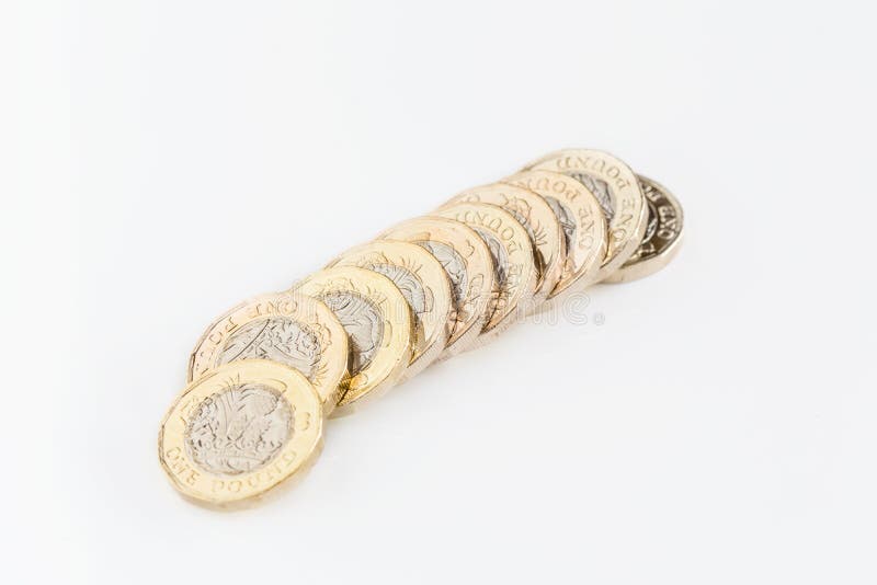 British one pound coins stock image. Image of white, pound - 90231649
