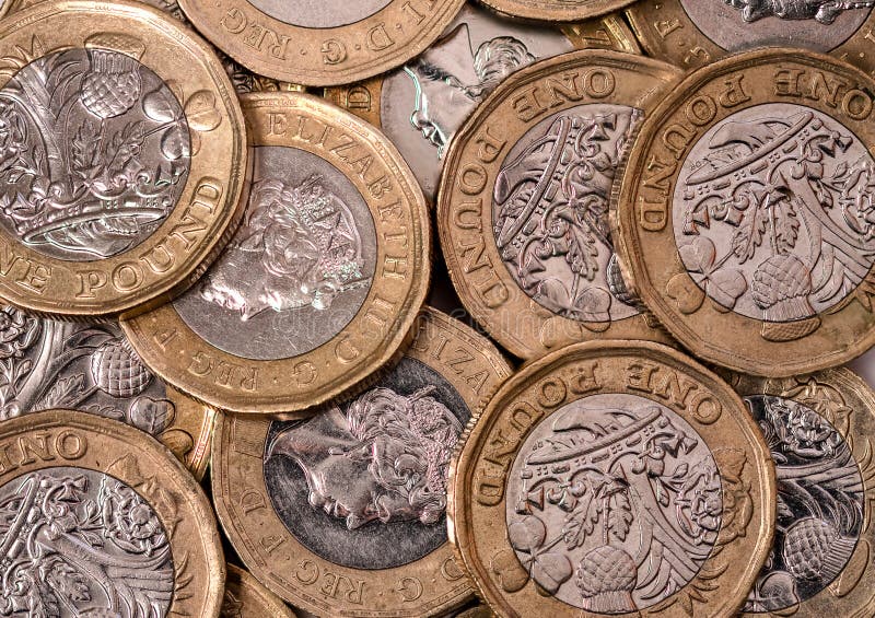 British one pound coins editorial image. Image of inflation - 234730245