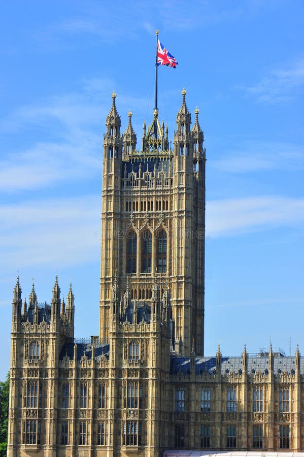 The British Parliament House in London Stock Photo - Image of hours ...
