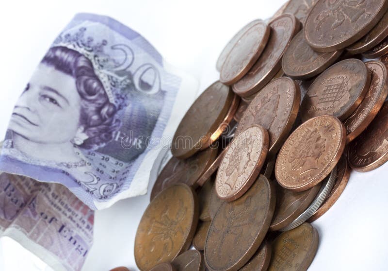 British pences coins. editorial stock photo. Image of circle - 105479868