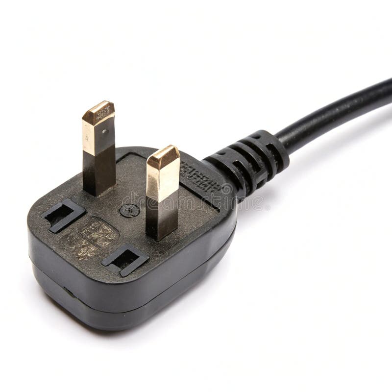 British Plug Isolated on White Background Stock Illustration ...