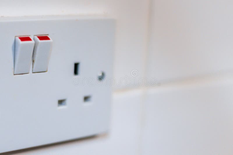 British Plug Socket stock image. Image of wall, sockets - 257110371