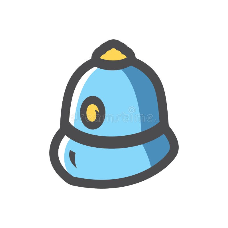 British Police Cap. Constable Hat. Vector Icon Cartoon Illustration ...