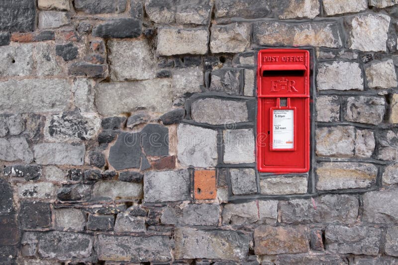 British Post Box in a Wall. Editorial Stock Image - Image of wall ...
