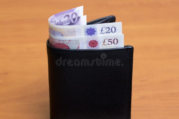 British Pound in the Black Wallet Editorial Photography - Image of ...