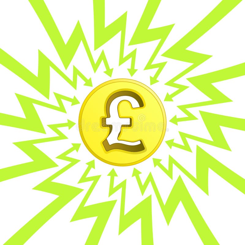 British Pound and Euro Perspective Coin Drawing Vector Stock Vector ...