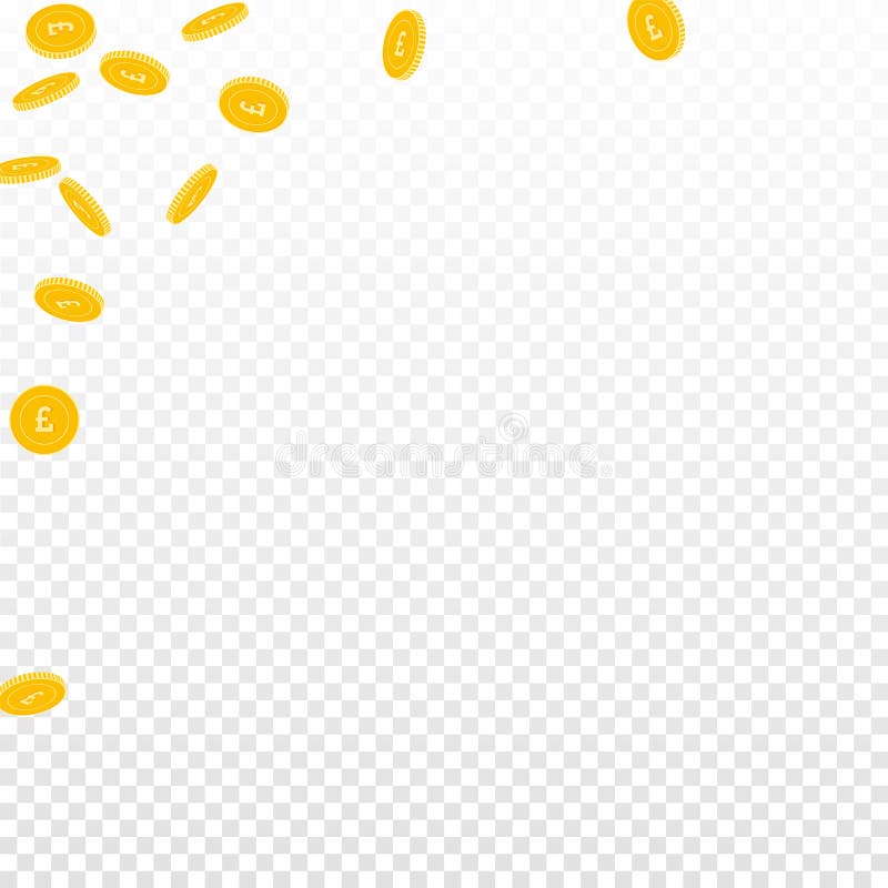 British Pound Coins Falling. Scattered Sparse GBP Stock Vector ...