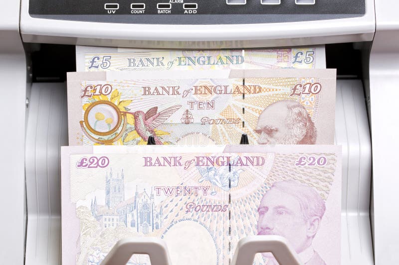 British Pound in the Counting Machine Editorial Photo - Image of ...