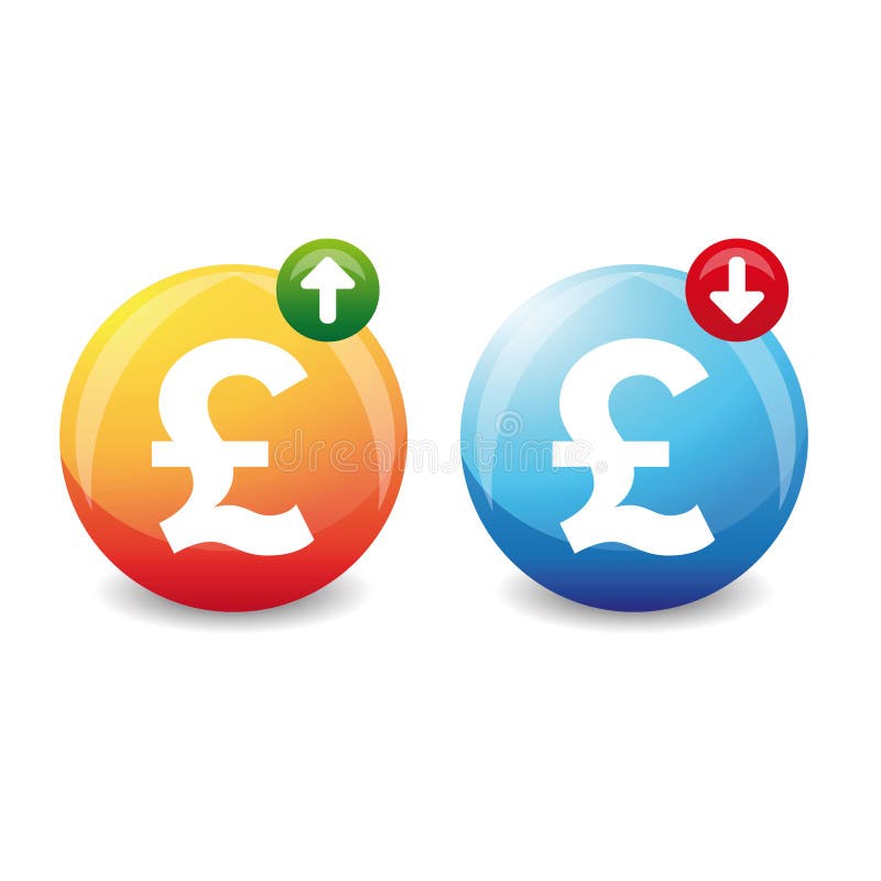 British Pound Exchange Rate Sign Stock Vector - Illustration of pound ...