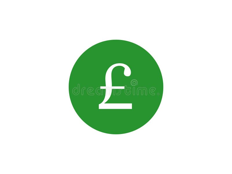 British Pound Icon in a Green Circle. Pound Illustration Stock ...