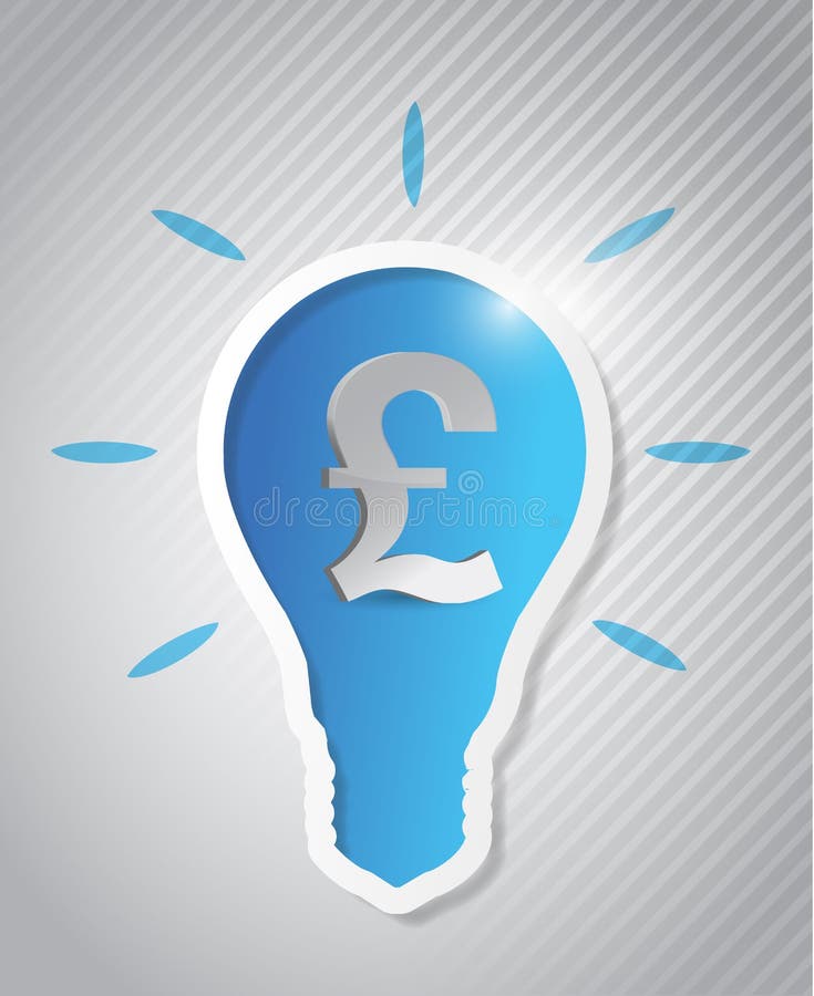 British Pound Sign with Arrow. Symbolize Growth Stock Illustration ...