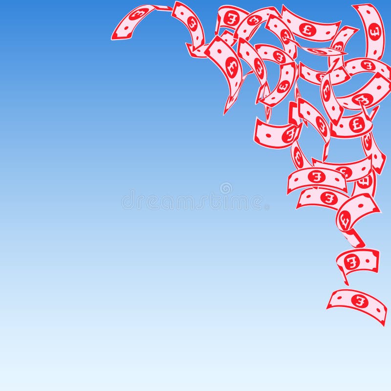British Pound Notes Falling. Floating GBP Bills on Stock Vector ...