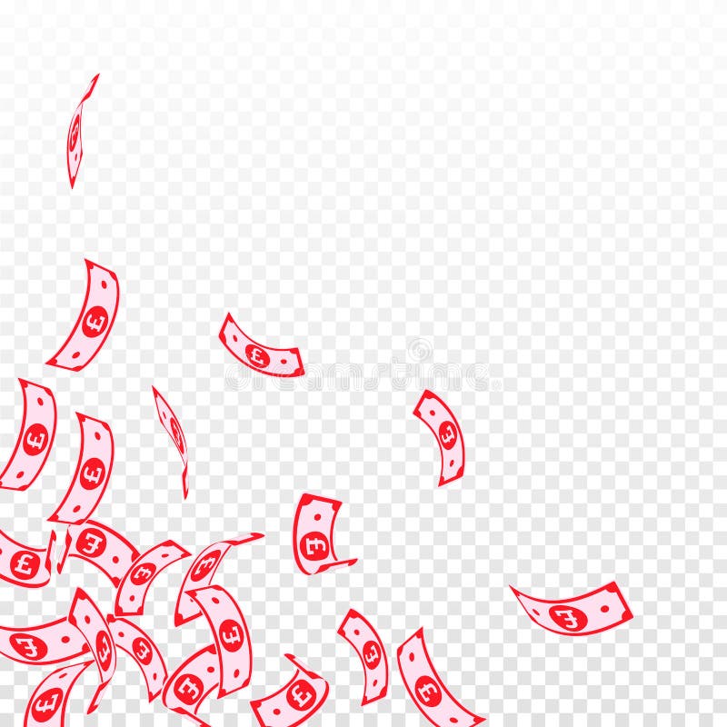 British Pound Notes Falling. Floating GBP Bills on Stock Vector ...