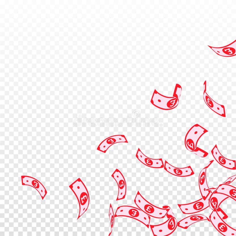 British Pound Notes Falling. Floating GBP Bills on Stock Vector ...