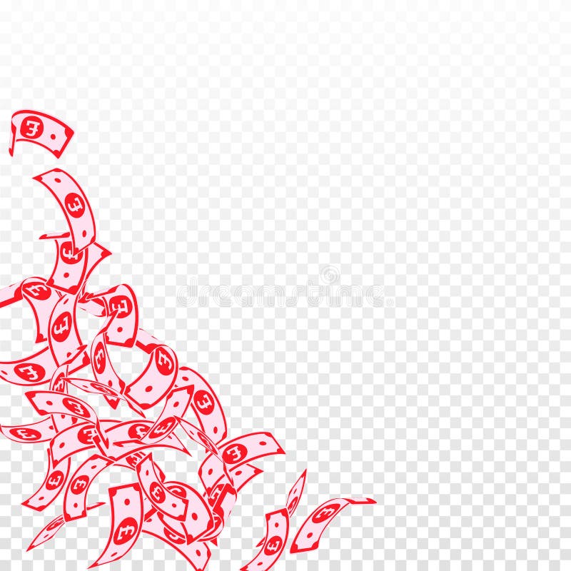 British Pound Notes Falling. Floating Stock Vector - Illustration of ...