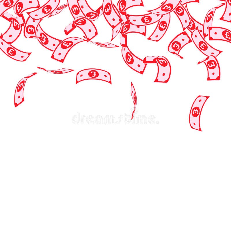 British Pound Notes Falling. Floating GBP Bills on Stock Vector ...