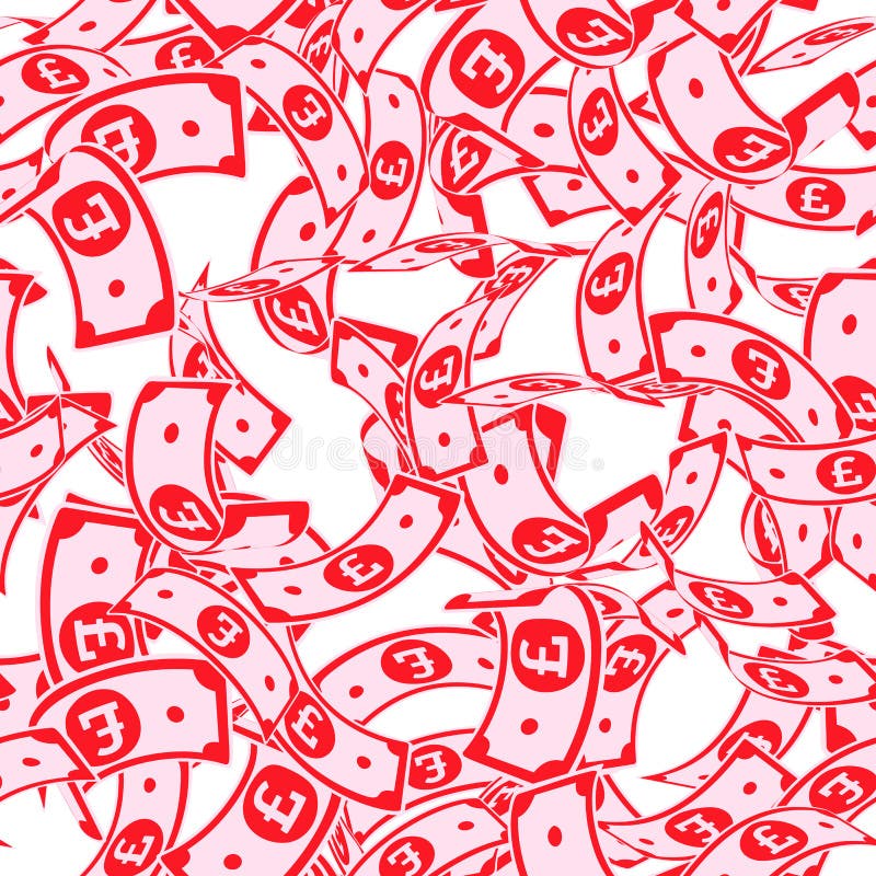 British Pound Notes Seamless Pattern. Stock Vector - Illustration of ...