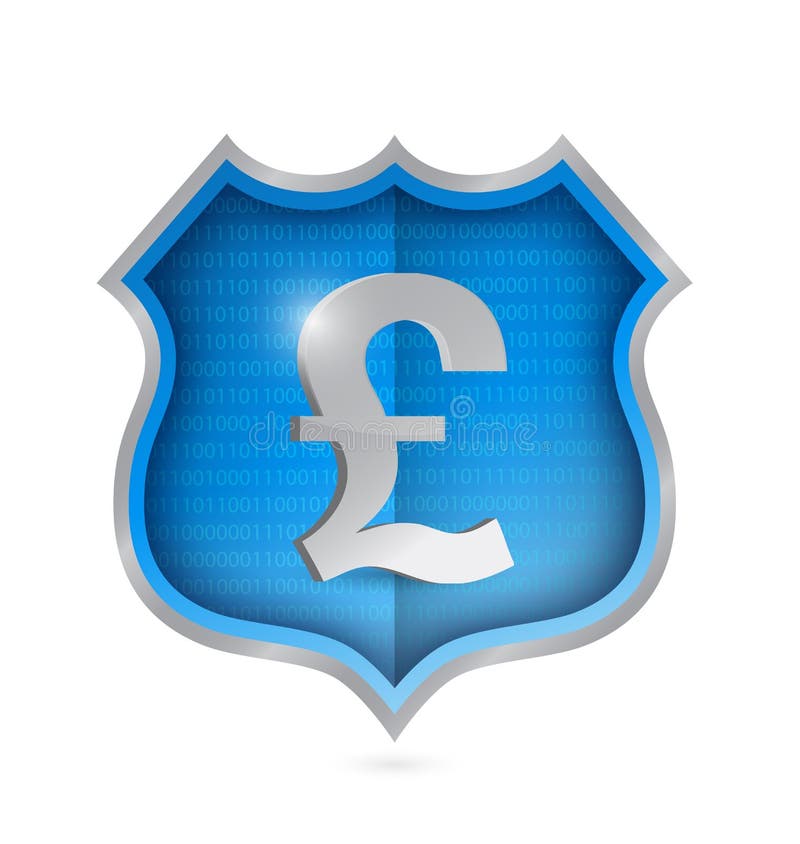 British Pound Security Shield Illustration Stock Illustration ...