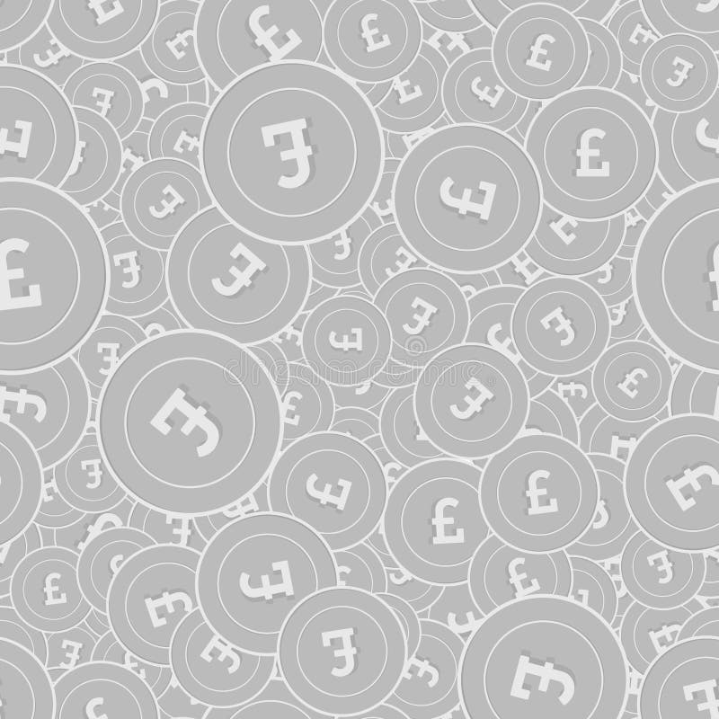 British Pound Silver Coins Seamless Pattern. Subli Stock Vector ...