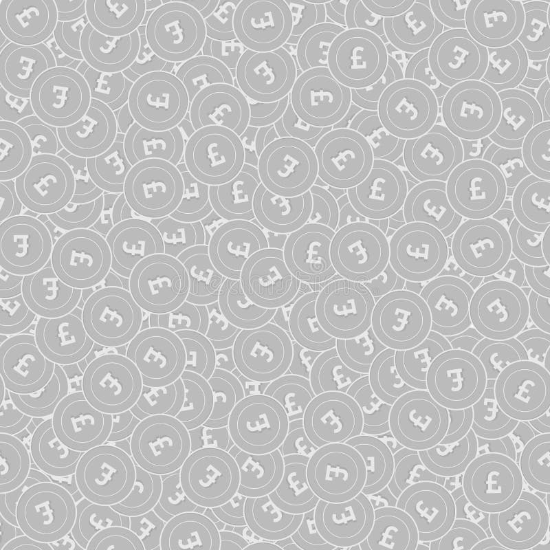 British Pound Silver Coins Seamless Pattern. Tempt Stock Illustration ...