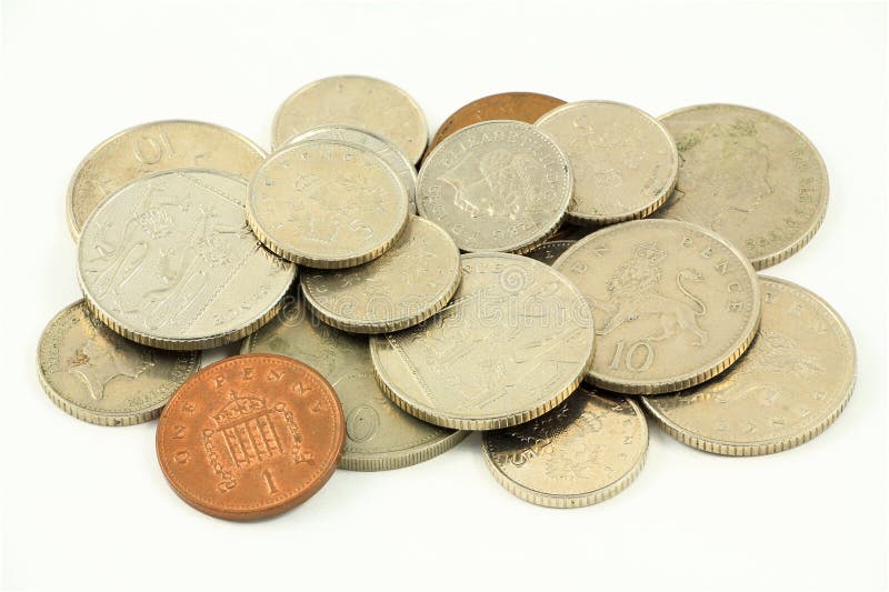 UK £1 coins isolated editorial stock image. Image of sterling - 88219