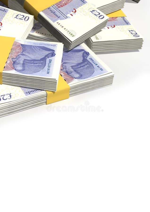 British Pound Sterling Notes Scattered Pile Editorial Stock Photo ...