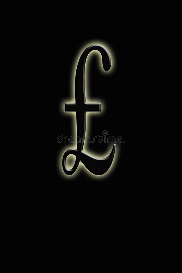 British pound symbol stock illustration. Illustration of glowing - 4444055
