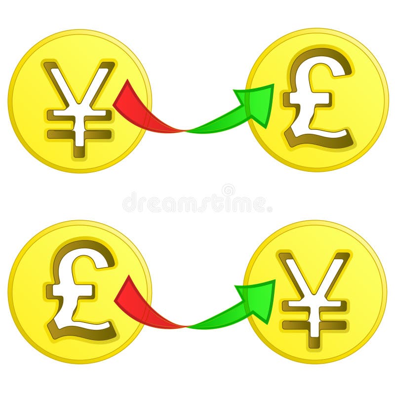 British Pound and Euro Perspective Coin Drawing Vector Stock Vector ...