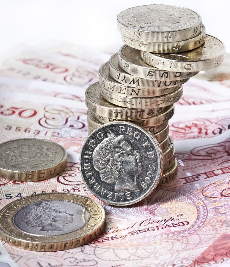 British Pounds Notes and Coins. Editorial Photography - Image of ...