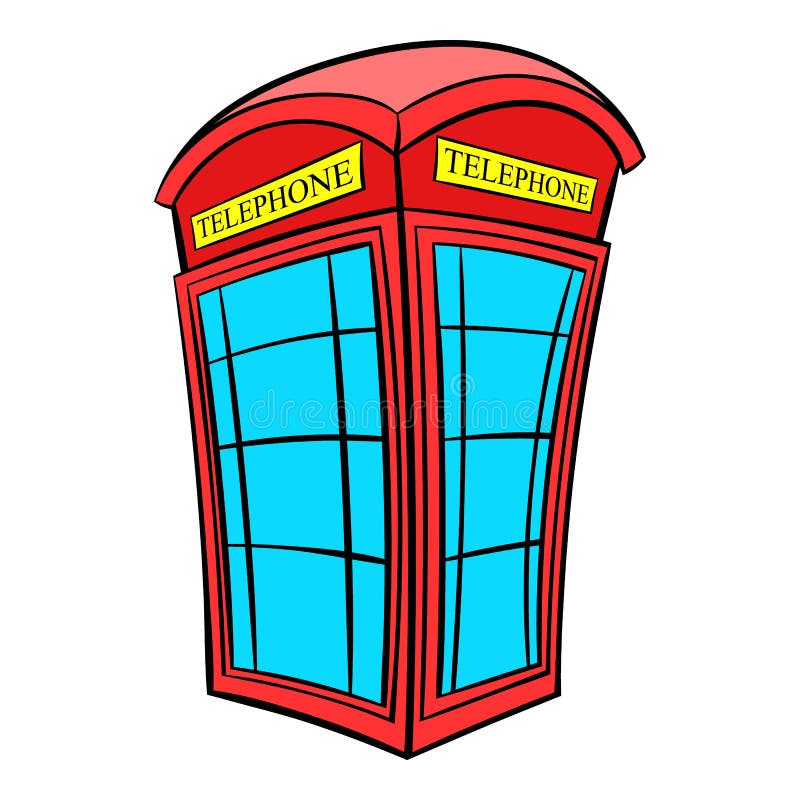 British Red Phone Booth Icon, Isometric 3d Style Stock Vector ...
