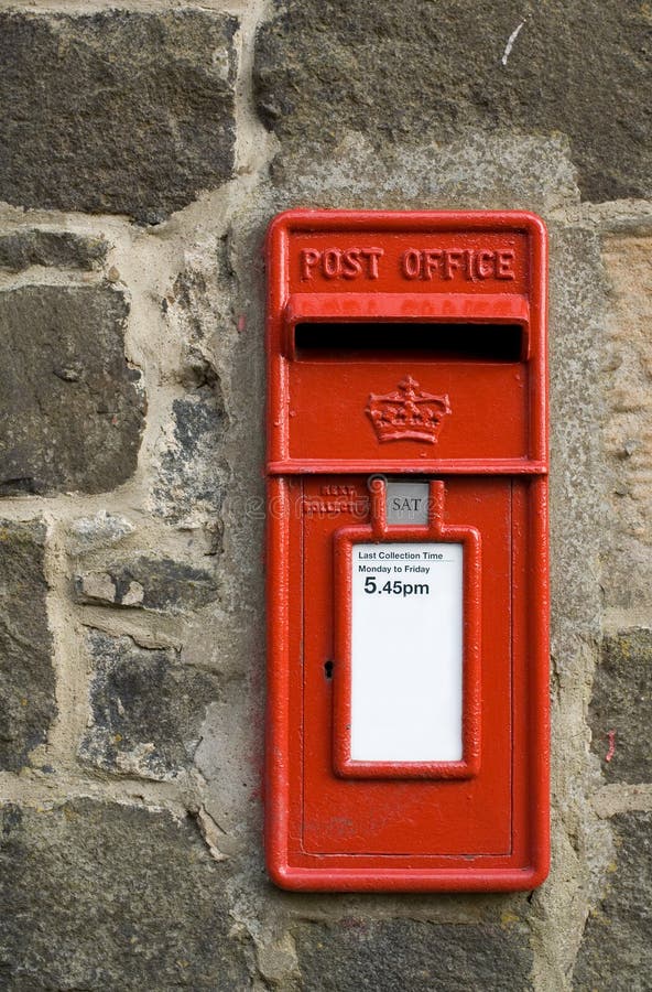 British red post box stock image. Image of english, scotland - 2501003