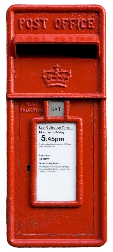 British Red Post Box, Letterbo Stock Image - Image of postal, rural ...