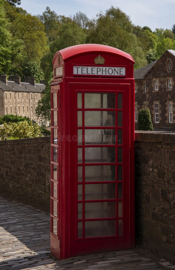British Red Public Telephone Stock Image - Image of industries, public ...