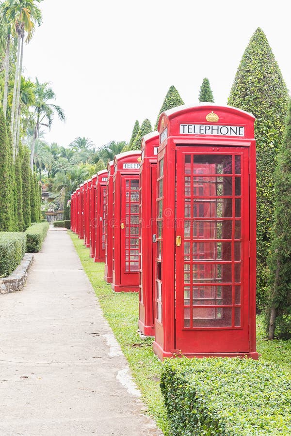 British Red Telephone Booth Stock Image - Image of public, classic ...