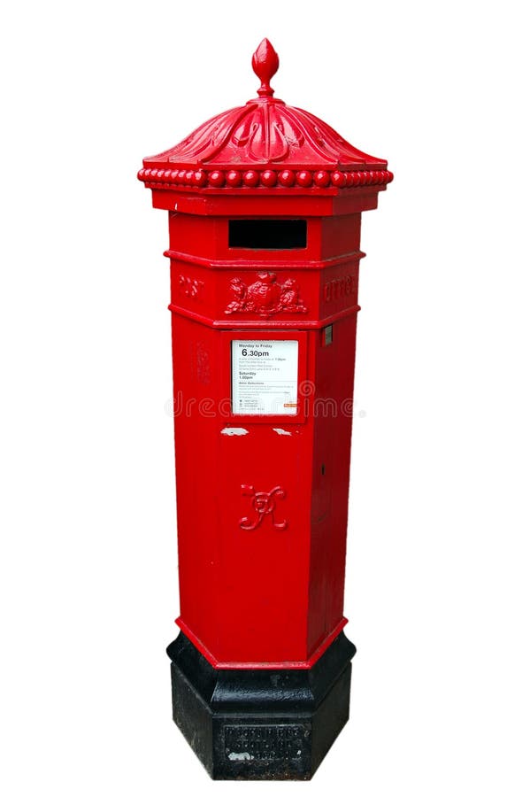 A British, Royal Mail Postbox, Isolated Stock Image - Image of royal ...