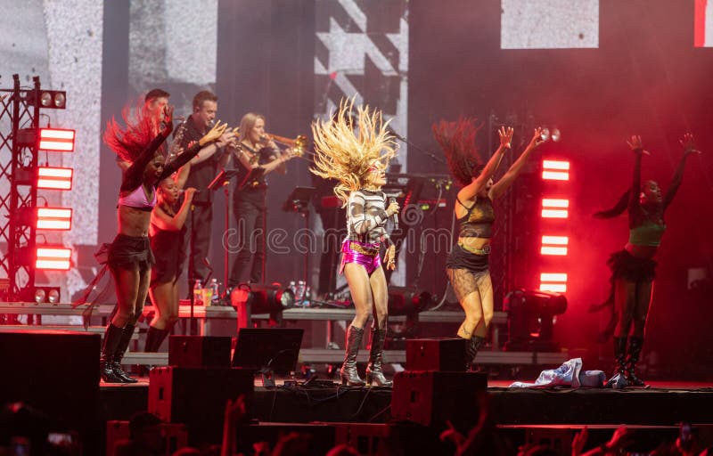 British Singer Rita Ora Performing in Vilnius, Lithuania. 25 July 2024 ...