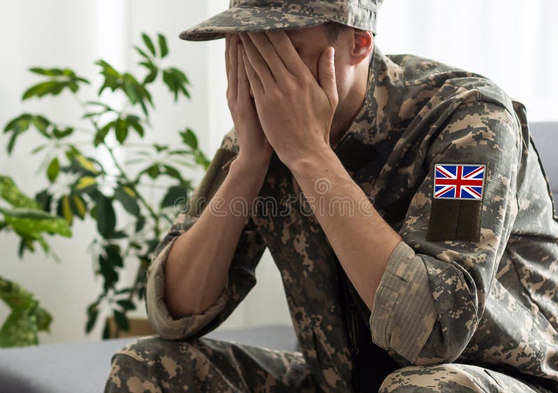 A British Soldier Prays. Remembrance Day. Stock Image - Image of memory ...