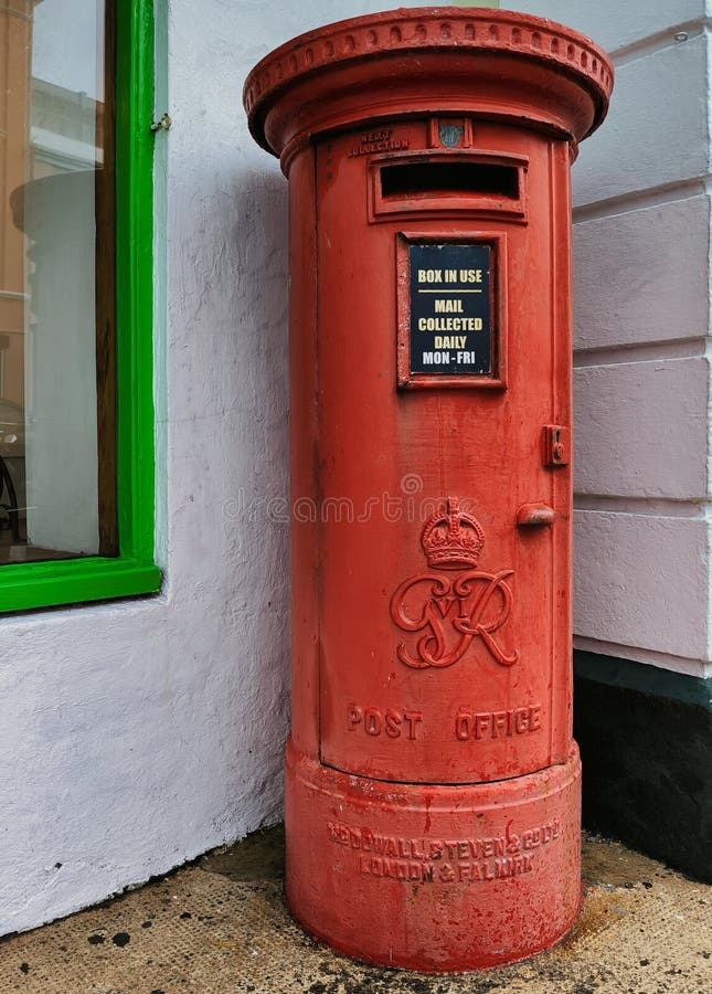 A British Style Mailbox on Queen Street in Hamilton Bermuda Editorial ...