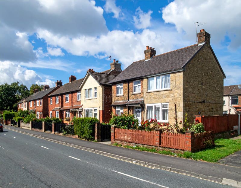 British Suburb with Typical Terraced Houses AI Generated Stock ...