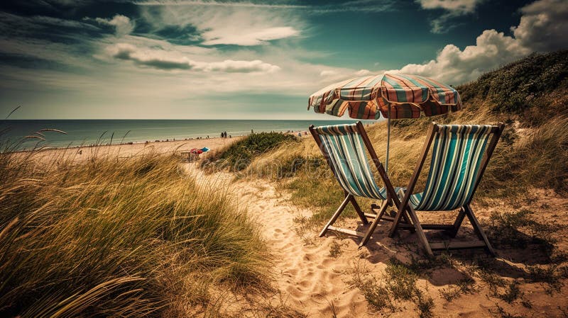 British Summer Time Generative AI Stock Illustration - Illustration of ...