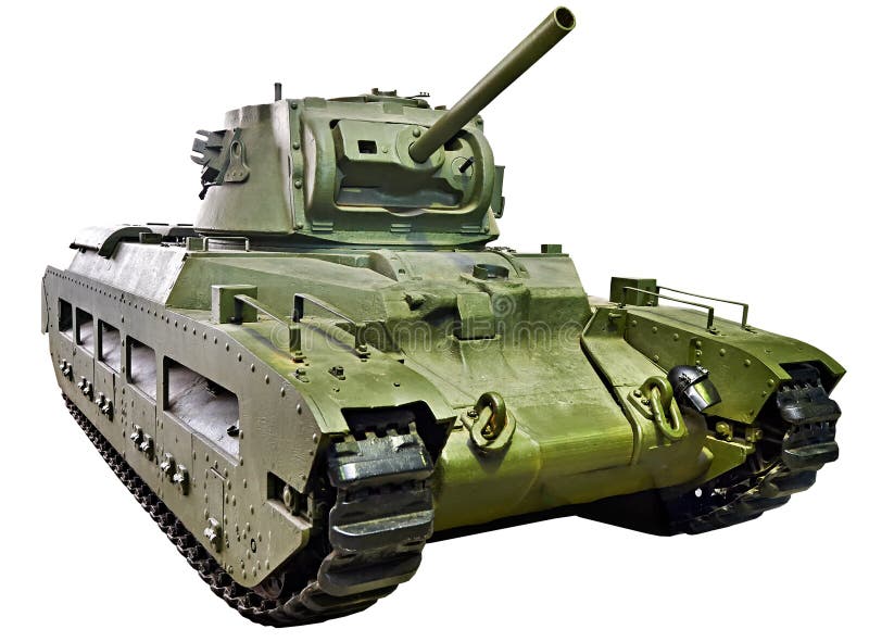 British Tank Infantry Mk.II Matilda III CS Isolated Stock Photo - Image ...