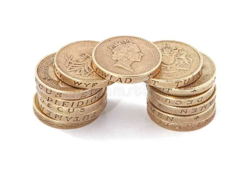 One pound British coin stock image. Image of royal, british - 10272541