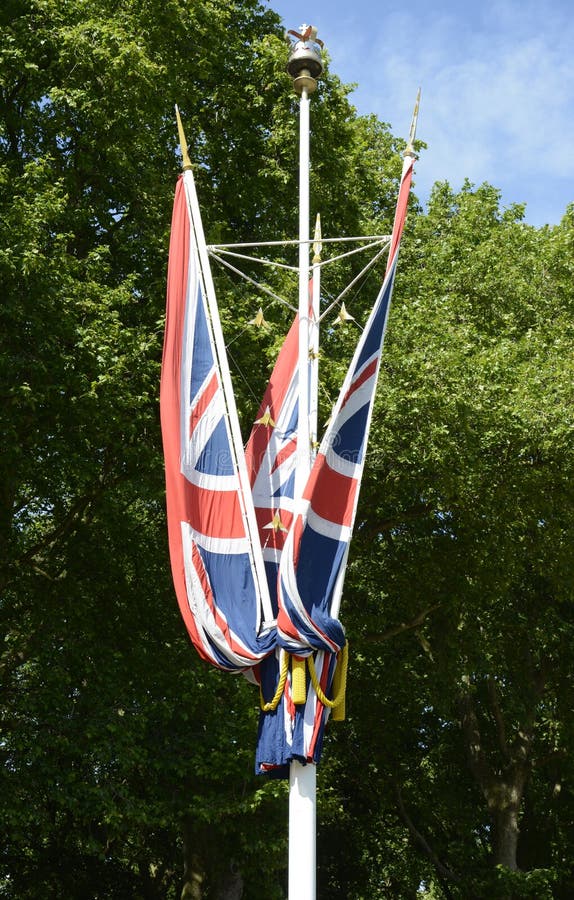 British Union Flags on the Mall. London. England Stock Image - Image of ...