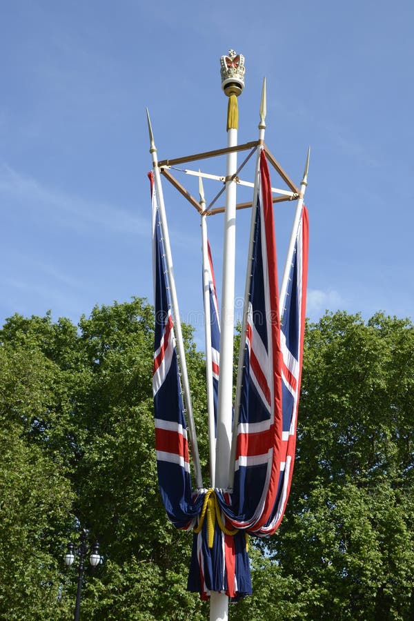 British Union Flags on the Mall. London. England Stock Photo - Image of ...